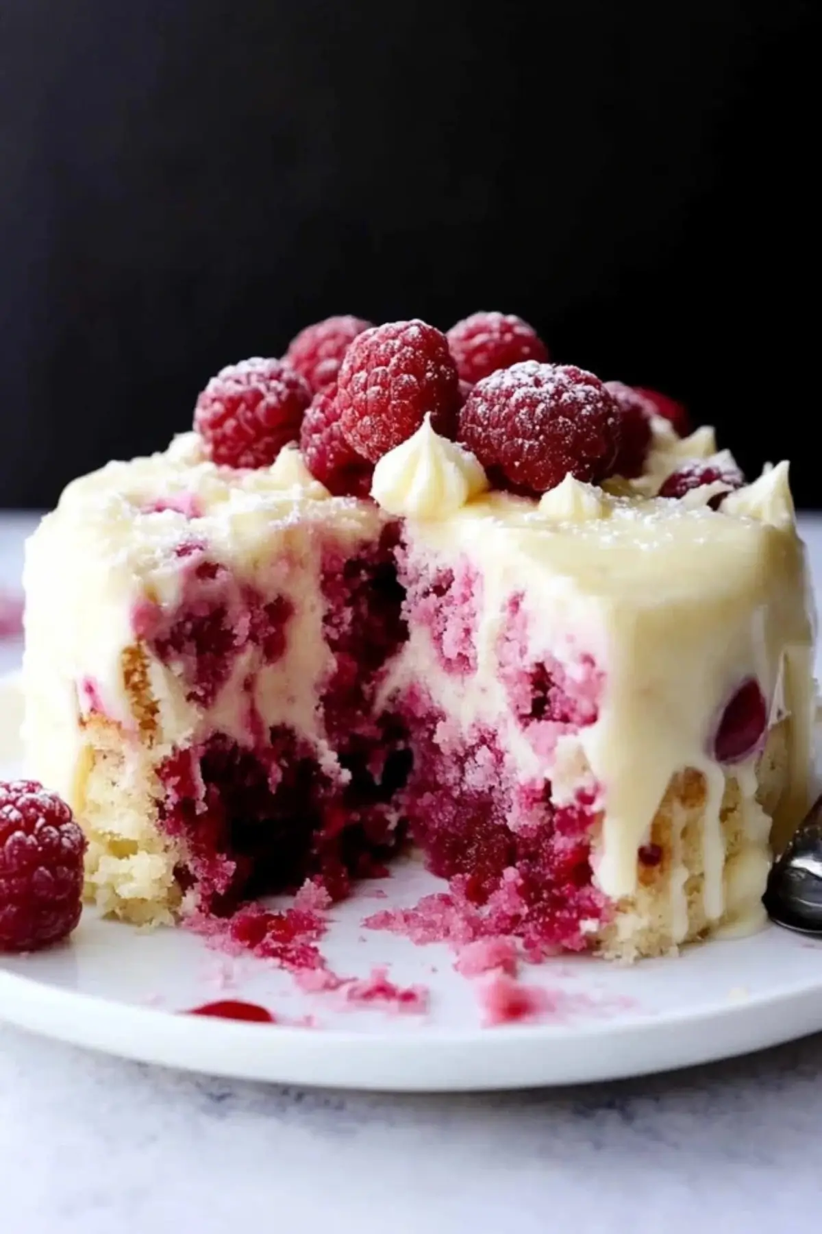 White Chocolate Raspberry Poke Cake - Superb Recipe