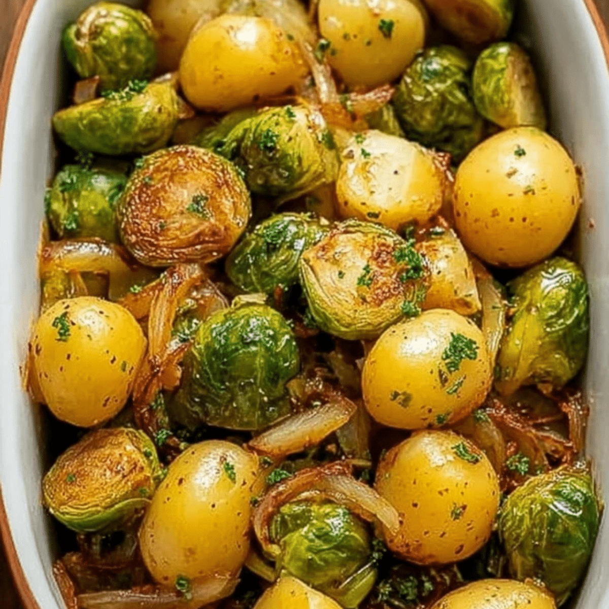 Garlic Brussels Sprouts Potatoes Recipe - Superb Recipe