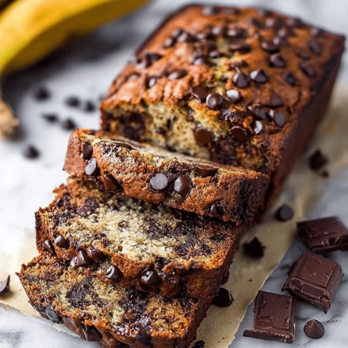 Super Moist Chocolate Chip Banana Bread Recipe - Superb Recipe