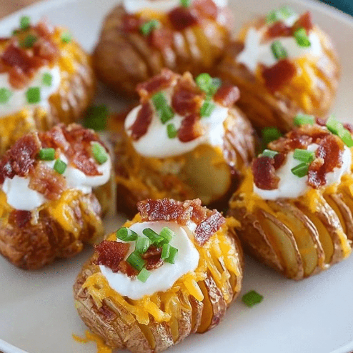 Crispy Loaded Hasselback Potato Bites Recipe - Superb Recipe