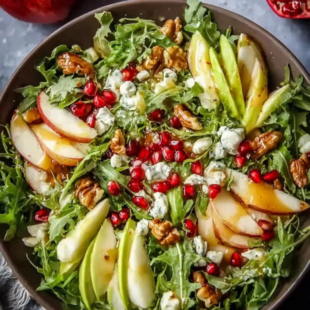 Juicy Christmas Salad with Honey Mustard Dressing - Superb Recipe