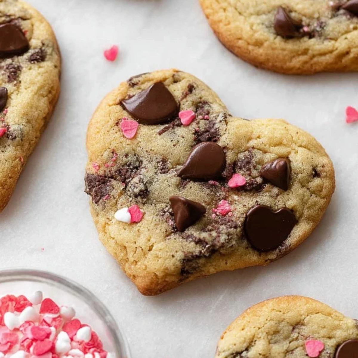 Heart Shaped Chocolate Chip Cookies – Easy, Soft & Chewy Treat - Superb ...