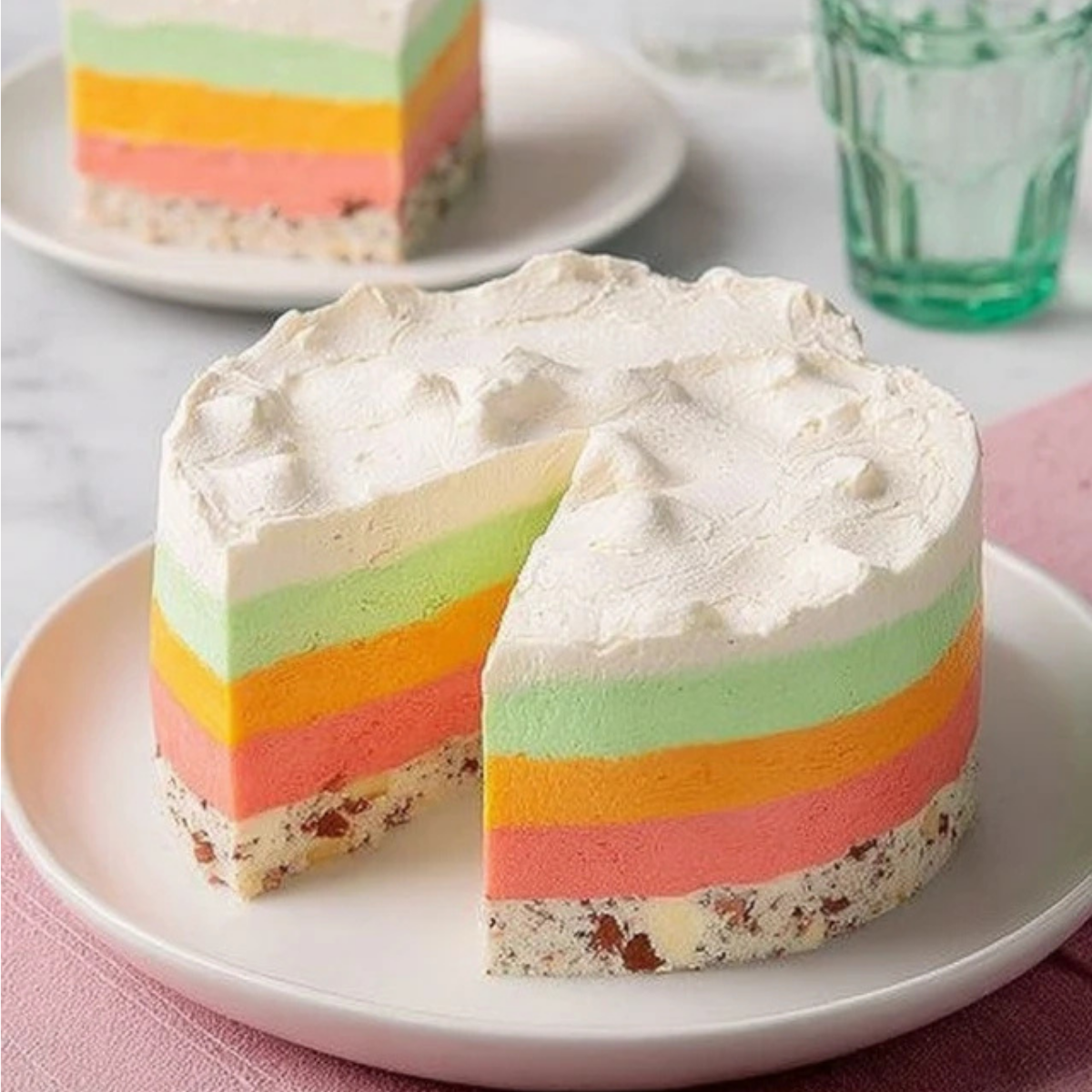Easy Layered Sherbet Dessert Recipe - Superb Recipe